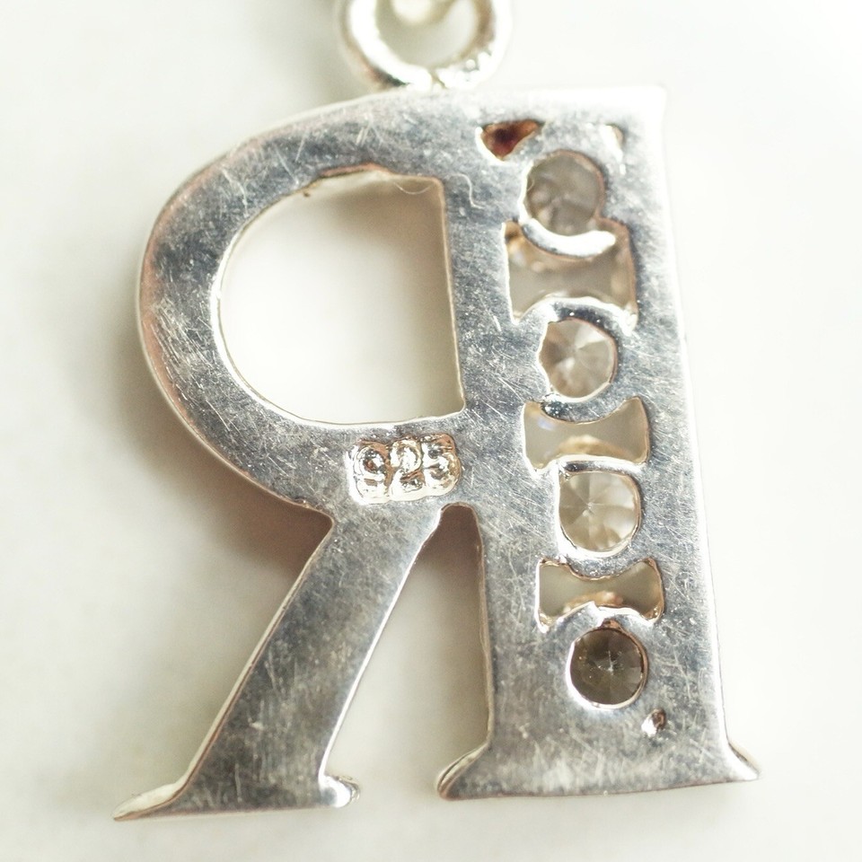 Sterling Silver CZ Letter R Pendant/24.25" Box Chain 1mm | eBay