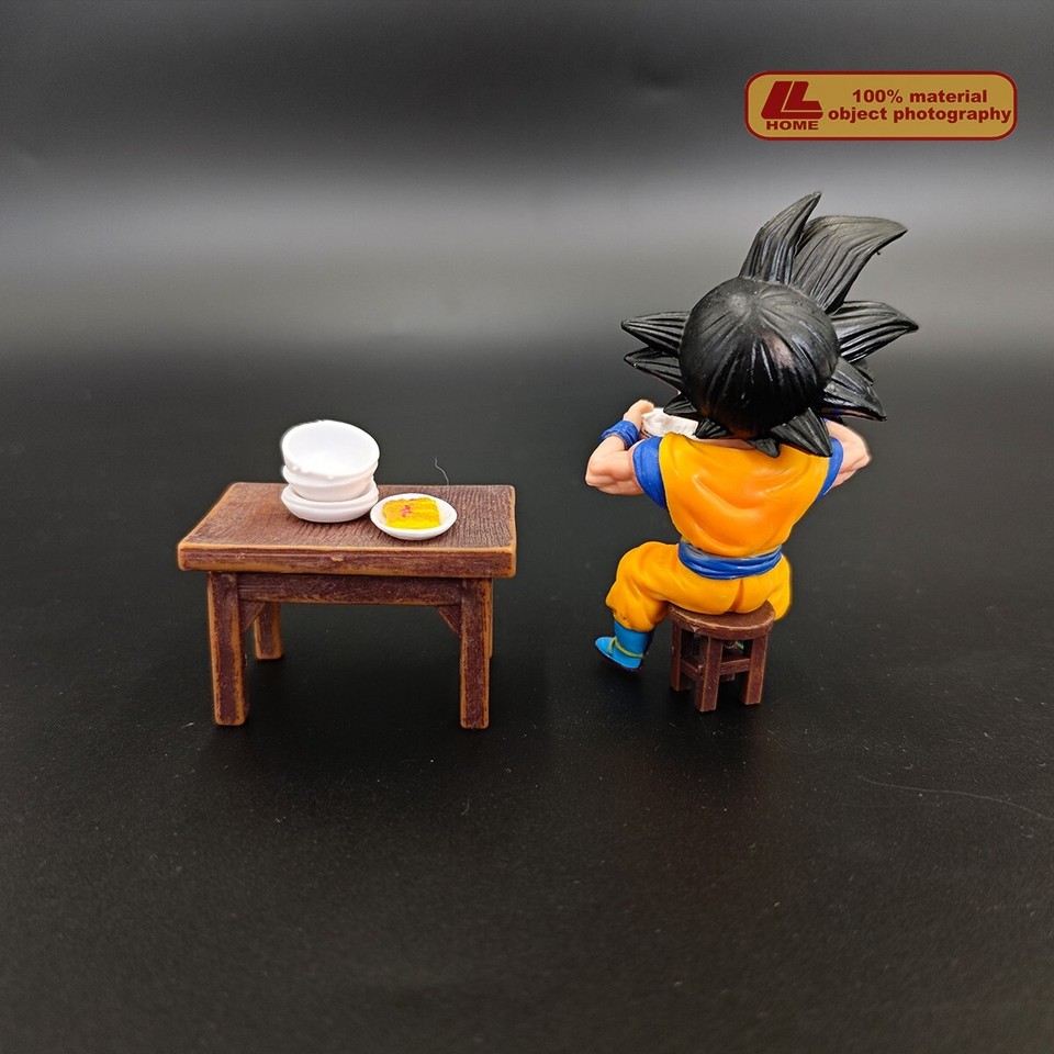 Anime Dragon Ball Z Son goku eating rice cute happy 1PC Figure Statue ...