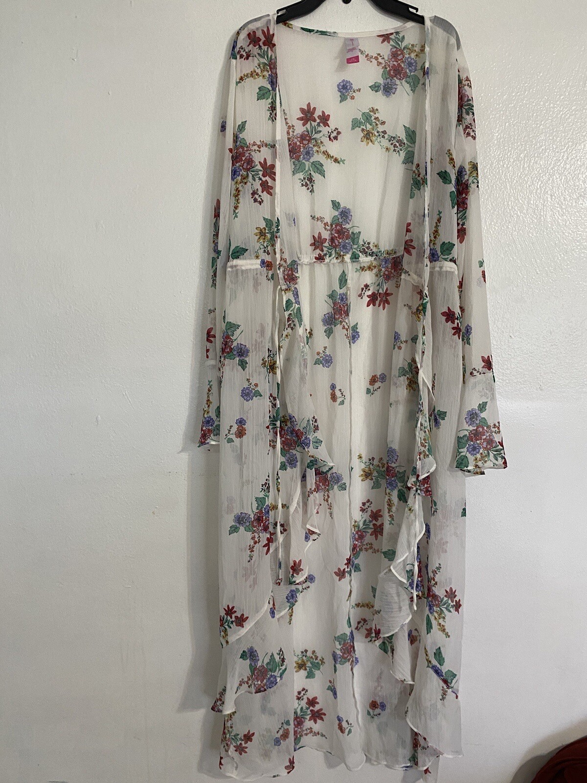 No Boundaries Sheer Ruffled Summer Beach Cover Up Fl… - Gem