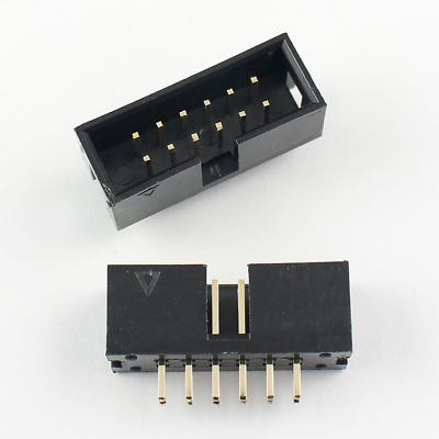 20Pcs 2.54mm 2x6 Pin 12 Pin Straight Male Shrouded Box Header PCB IDC ...