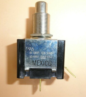 CARLING TECHNOLOGIES MINIATURE PUSH BUTTON LATCHING SWITCH 15A @ 125V ...