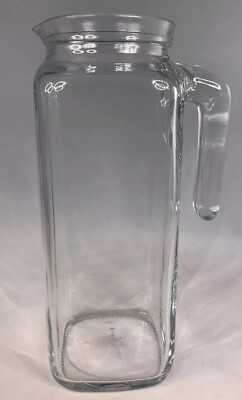 Bormioli Rocco Square Glass Pitcher Made in Italy (No Lid) 9" | eBay