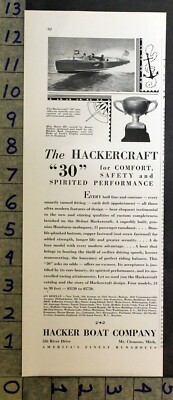1929 HACKERCRAFT BOAT COMPANY MOTORBOAT MISS RIOCO TALBOT MT CLEMENS AD FDA138 | eBay