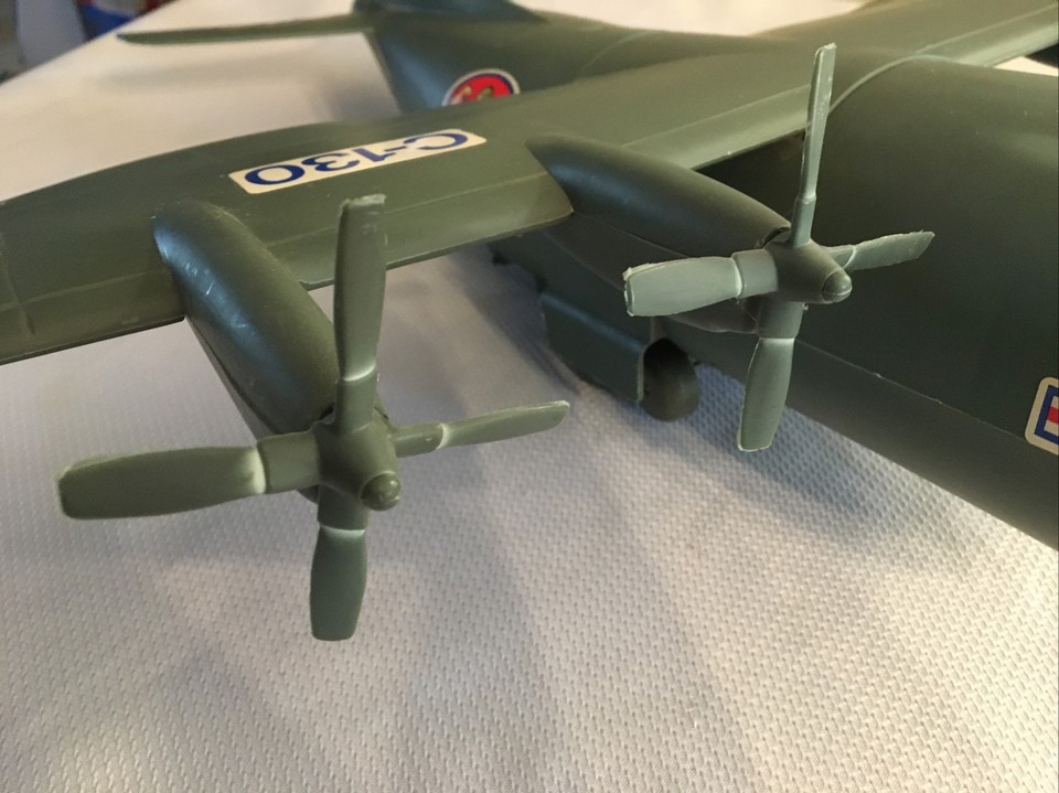 Vintage Processed Plastics Hercules C-130 Plane 6270 Military Toy + Car ...
