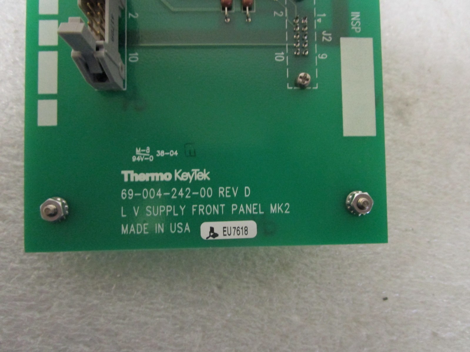 Thermo Electron Corp Keytek 69-004-242-00 Rev D L V Supply Front Panel ...