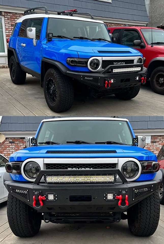 Vijay Fit 2007-2014 1st Gen FJ Cruiser Steel Front Bumper with LED ...
