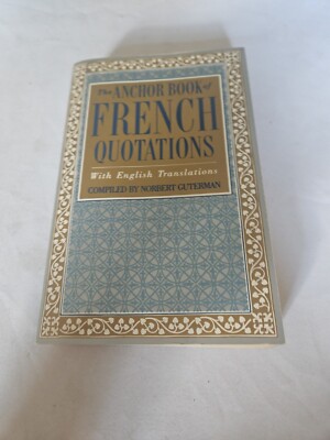 Vintage 1990, "French Quotations" In English & French by Norbert ...