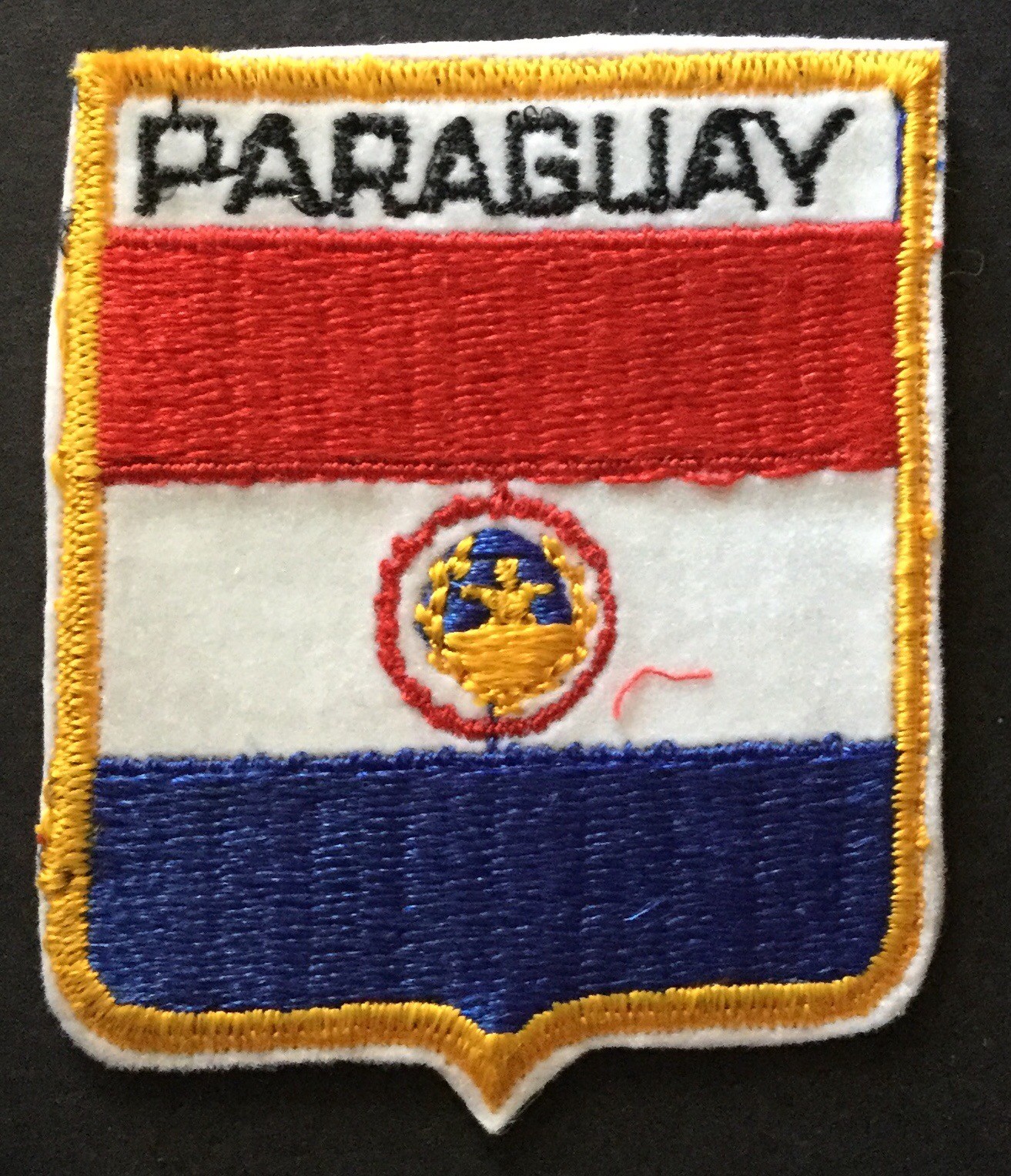 Paraguay Flag Shield Embroidered Patch 2 1/2” X 3” Iron on Biker | eBay
