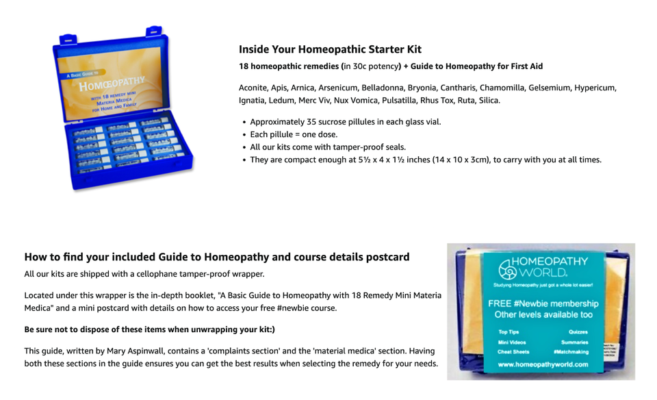 Helios Homeopathic 18 Remedy Starter Kit with free #newbie Homeopathy ...