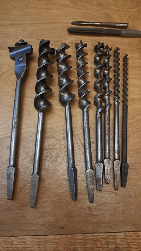 Lot of 26 Vintage Auger Bits For Brace Drill USA | eBay