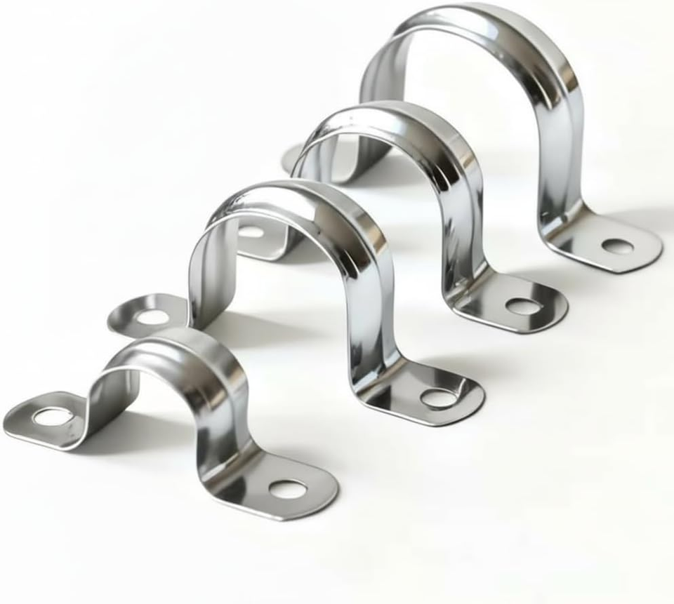 30PCS 3/4 Inch Stainless Steel Conduit Clamps, 2 Holes Cable U Bracket ...