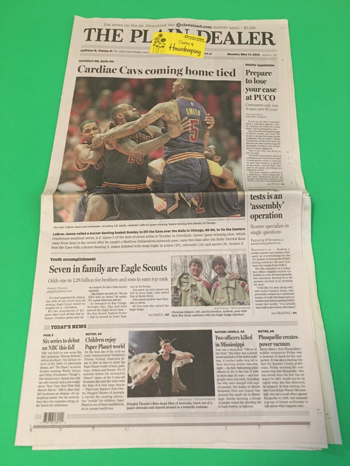 LEBRON JAMES NEWSPAPER SECTION NBA PLAYOFFS vs BULLS CARDIAC CAVS 5/11 ...