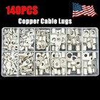 140PCS Assortment Copper Cable Lug Wire Battery Terminals Crimper ...