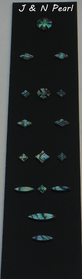 Paua Abalone 45 Snowflake Set for Martin Style Guitar Fingerboard Inlay ...