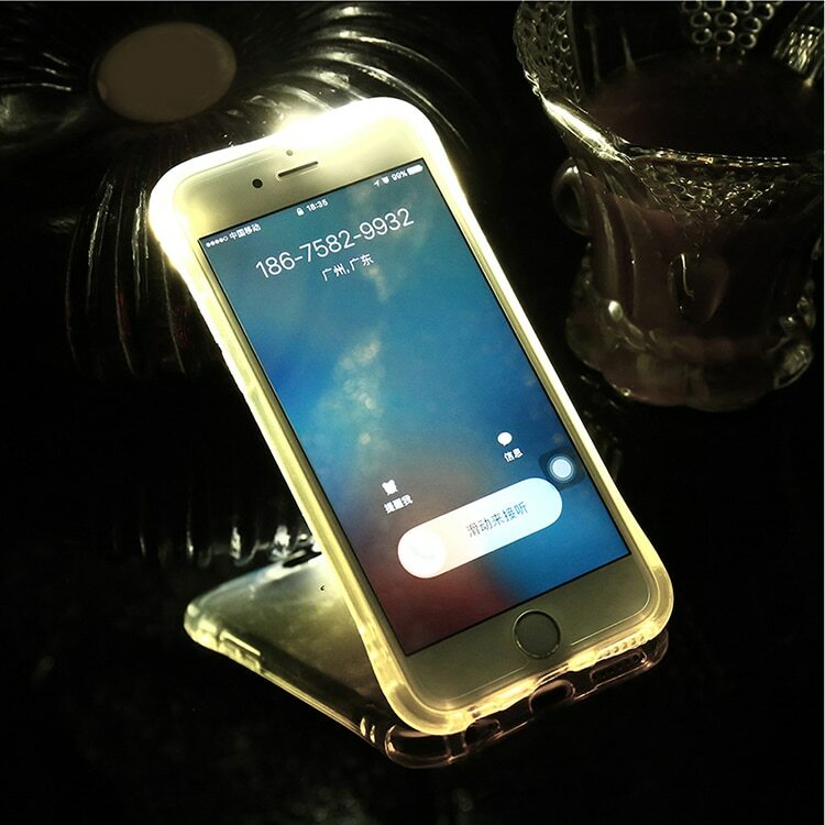 LED Flash Light Up Incoming Call Phone Case Soft TPU Cover For iPhone ...