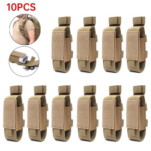 10pcs Nylon Tactical EDC Storage Molle Pouch Flashlight Holster Medical ...