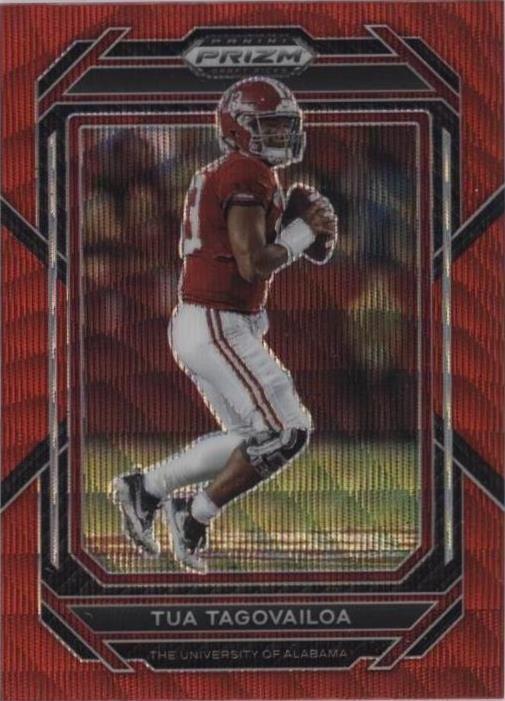 2023 Panini Prizm Draft Picks - Tua Tagovailoa #99 Ruby Wave Prizm for ...