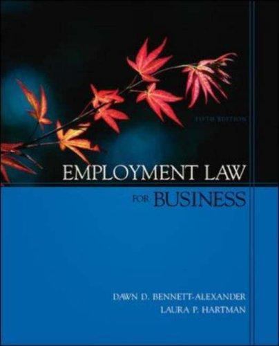Employment Law for Business by Laura Pincus Hartman and Dawn Bennett ...