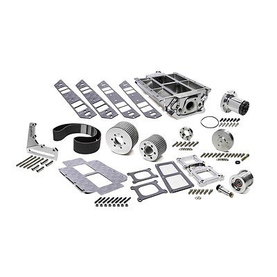 The Blower Shop 2711, Kit Polished Aluminum Bbc Intake & 671 Drive ...