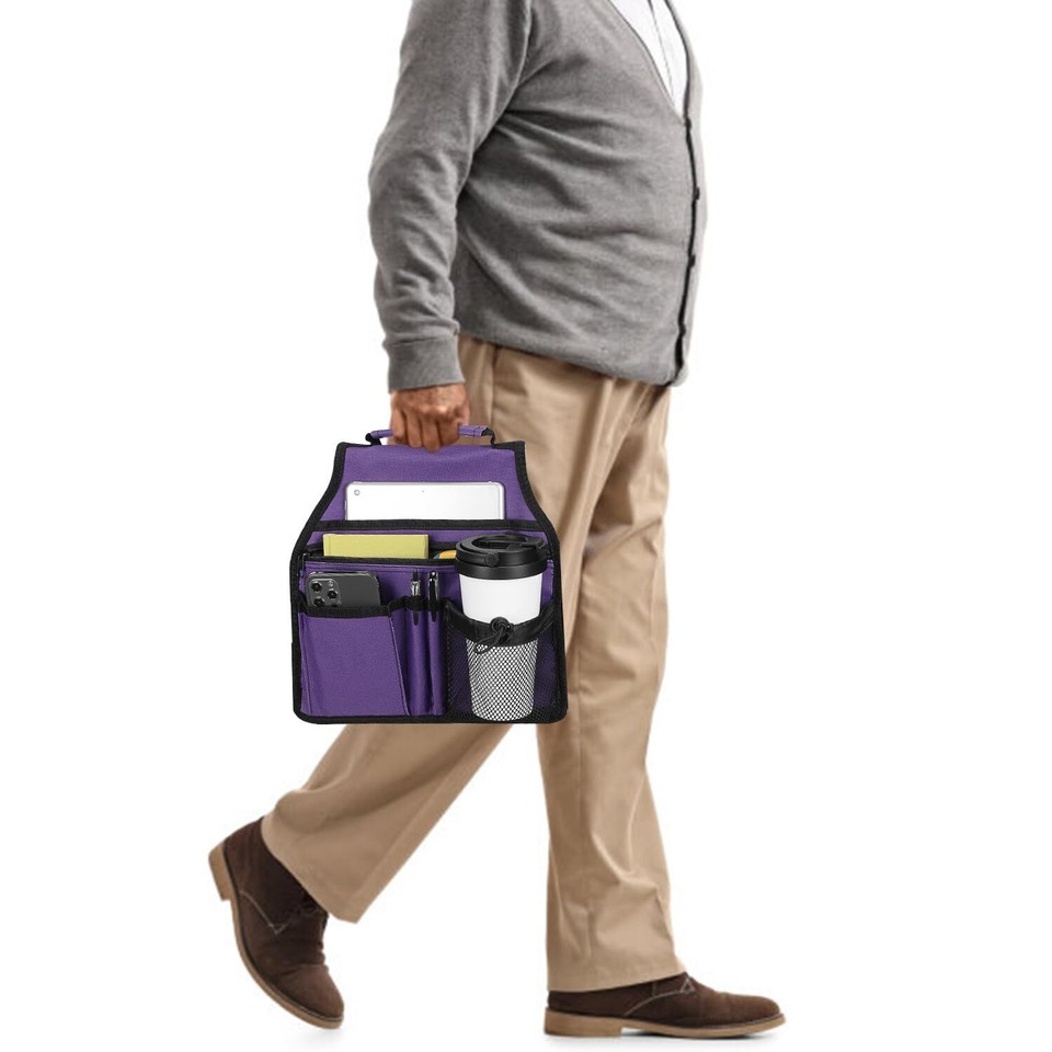 Side Walker Bag Walker Accessories Bag w/Cup Holder Folding Walker ...