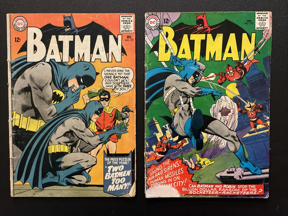 BATMAN #177 178 182 185 188 Silver Age Comics READER LOT DC 1965-1967 ...