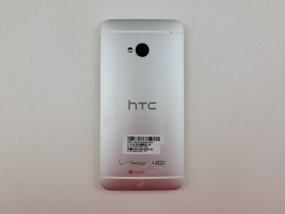 HTC One M7 (HTC6500L) 32GB - Silver (Verizon) - BAD BUTTON - J9537 ...