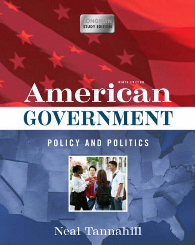 American Government: Policy and Polit... by Tannahill, Neal Paperback ...
