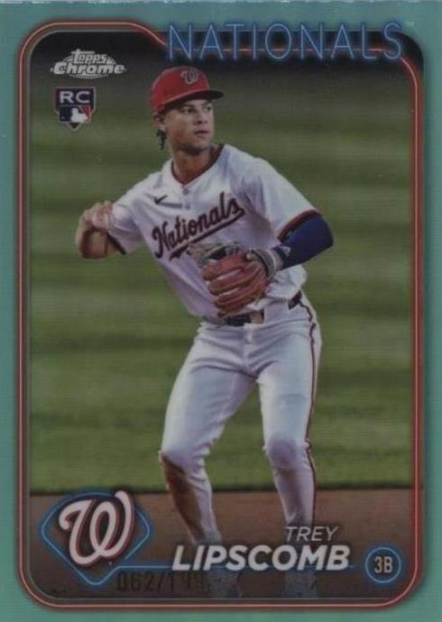 2024 Topps Chrome Update Series - Trey Lipscomb #USC134 Aqua Refractor ...