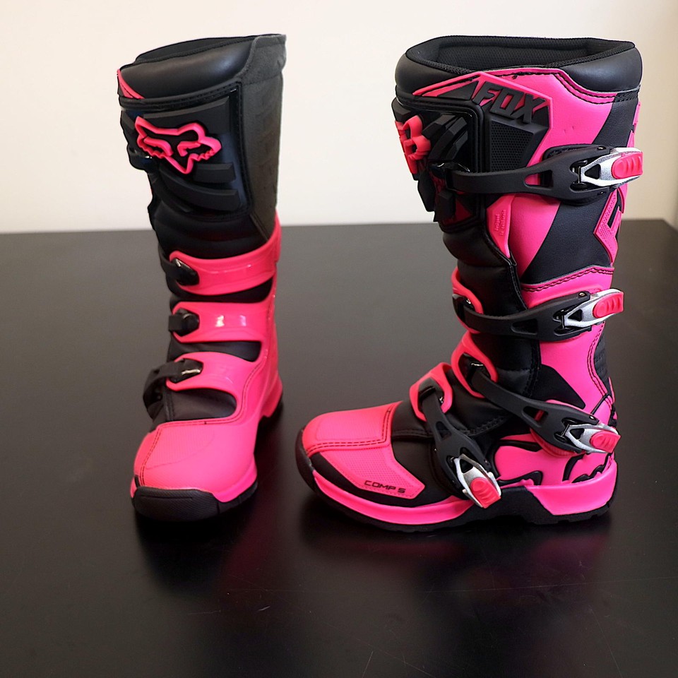 OPEN BOX OEM Fox Racing Comp 5 Boots | Pink | Womens Size: W5 | 16450 ...