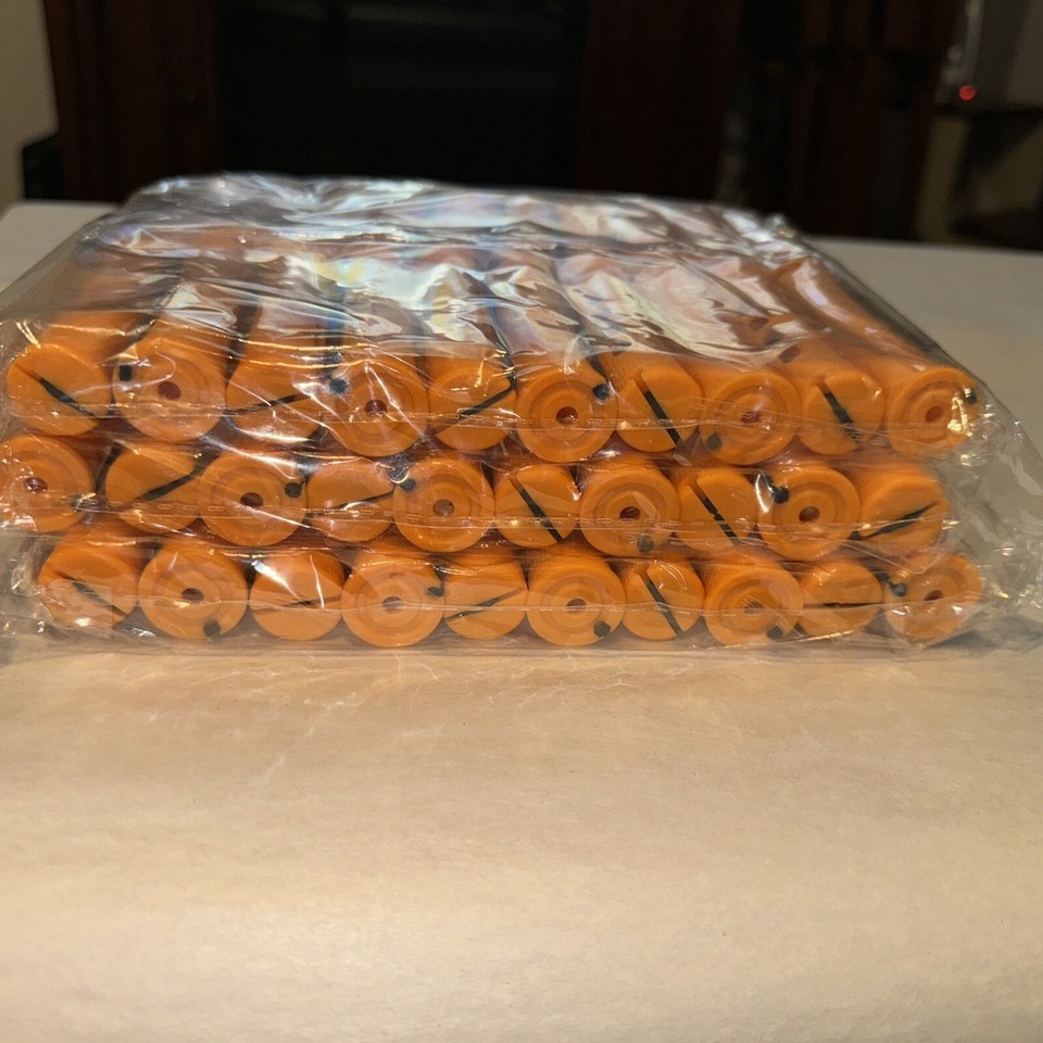 60Pcs Perm Rods Set for Natural Hair Plastic Cold Wave Rods Orange Perm ...