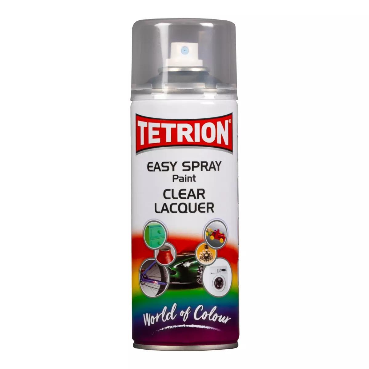 Tetrion Easy Spray Multi Purpose Aerosol Spray Paint Clear Lacquer ...