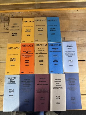 STOCK CAR RACING RULE BOOK NASCAR INTERNATIONAL VTG 1978, 80’s & 90’s ...