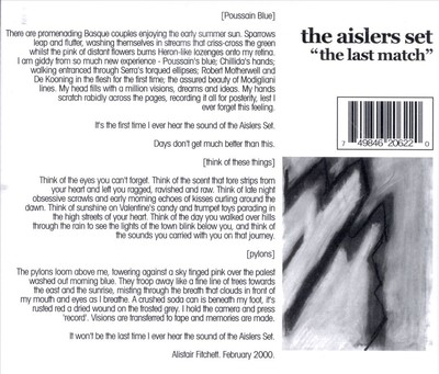 THE AISLERS SET - THE LAST MATCH NEW CD 749846206220| eBay