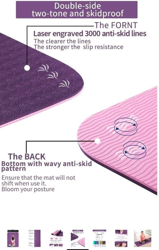 Yoga Mat Eco Friendly Non Slippery Light Weight Unique Body Line ...