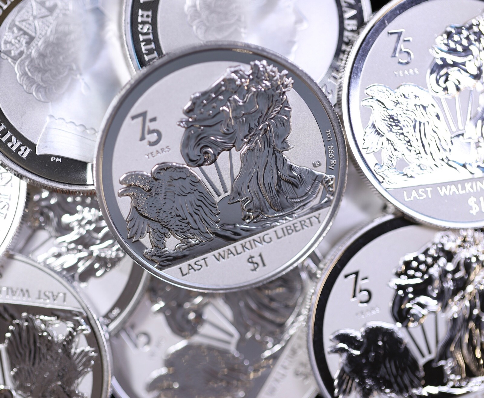 2022 BVI -Last Walking Liberty-75th Reverse Frosted 1 oz .999 Silver ...