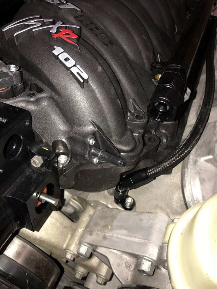 FAST 102 & 92 Steam Vent Kit Complete LS1 LS6 LS3 Coolant Crossover BLK ...