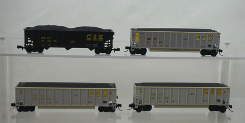 Lot Of Four CSX - N Scale Hopper / Coal Porter Cars With Loads | eBay