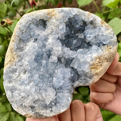 2.86LB Natural Beautiful Blue Celestite Crystal Geode Cave Mineral ...