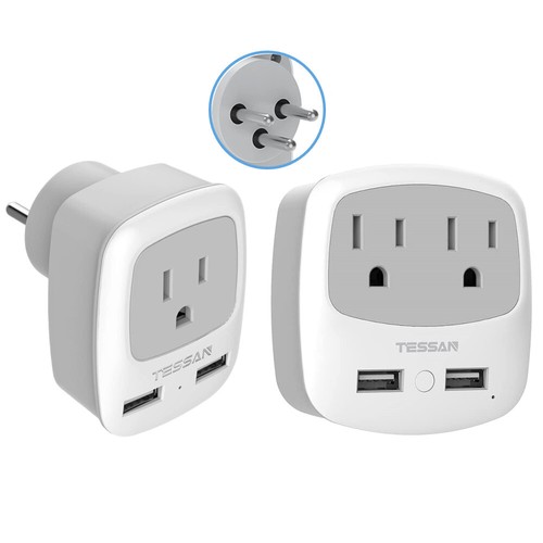 Israel Palestine Power Adapter Plug Type H with 2 USB Multi-Outlet for ...