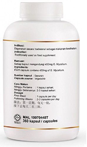 20 Bottles DXN Ganocelium GL 360 Capsules Ganoderma Lingzhi Reishi ...