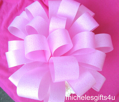 Large Edible Pink Cake Edible Wafer Paper Bow Ribbon 8"x8"x4" | eBay
