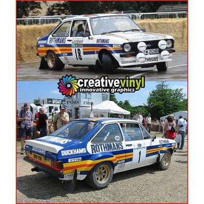 Ford Escort 1980 Rothmans Complete rally graphics Decal Full Size Kit ...