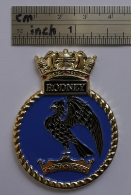Metal Badge HMS Battleship Rodney for 1/700 1/350 1/200 model display ...