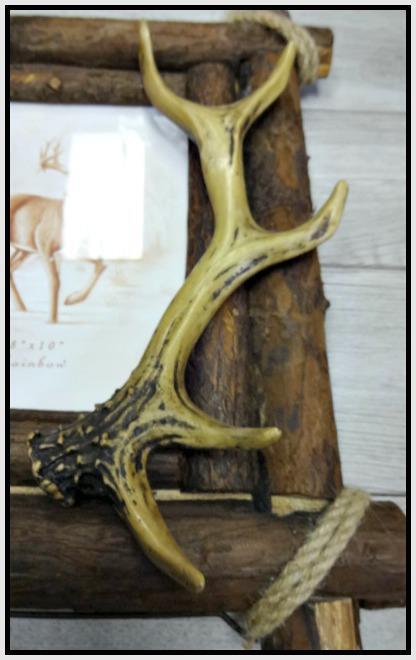Deer Antler Hunting Cabin Lodge 8x10" Wood Wooden Picture Photo Frame ...