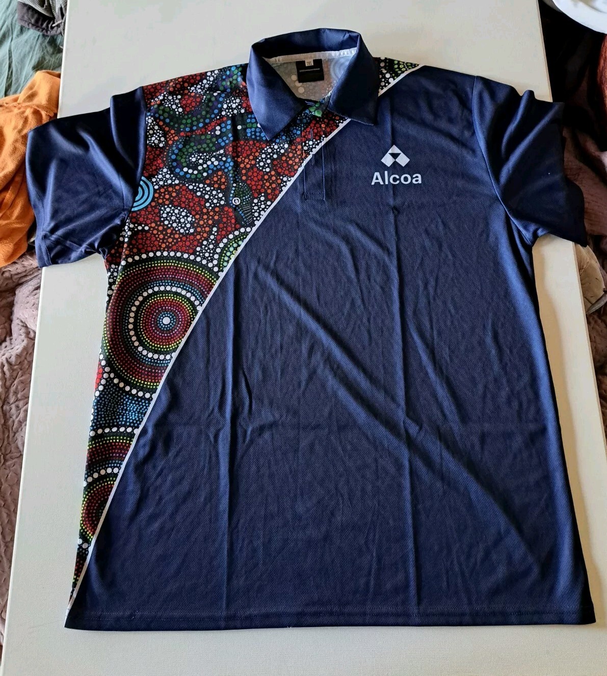 Alcoa Aboriginal Indigenous Graphic Polo Shirt Size … - Gem