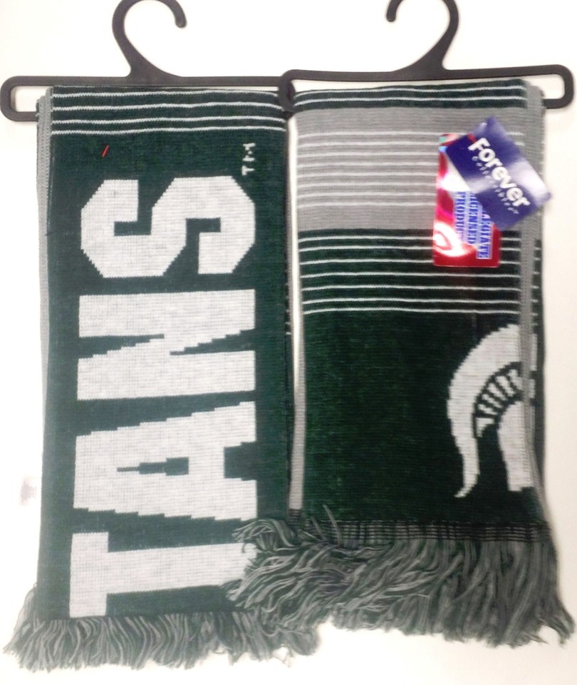 Michigan State Scarf Sixty Four Inch Length Reversible with Split Logo ...