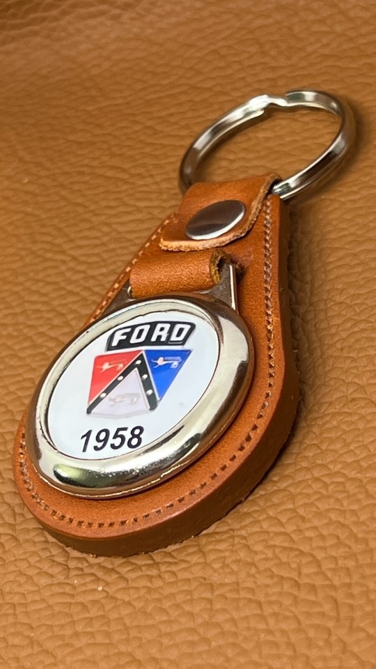 1958 Ford KEYCHAIN PREMIUM LEATHER 100% HIGH QUALITY | eBay