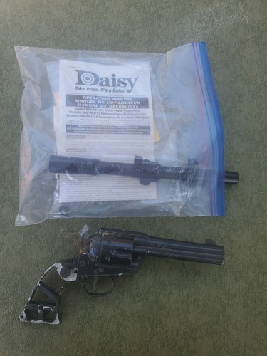 Vintage Daisy Revolver BB Gun for Parts or Repair With A Daisy BB Rifle ...