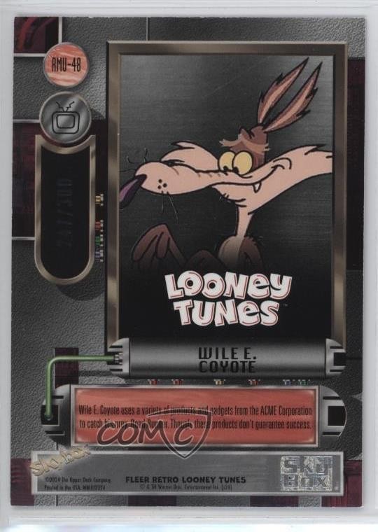 2024 Fleer Retro Looney Tunes Metal Universe 1997-98 Pink FX Wile E ...