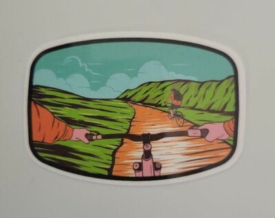 Trail and Handlebars Mountainbiking - Sticker Approx. 2 1/2" x 2 1/4 ...
